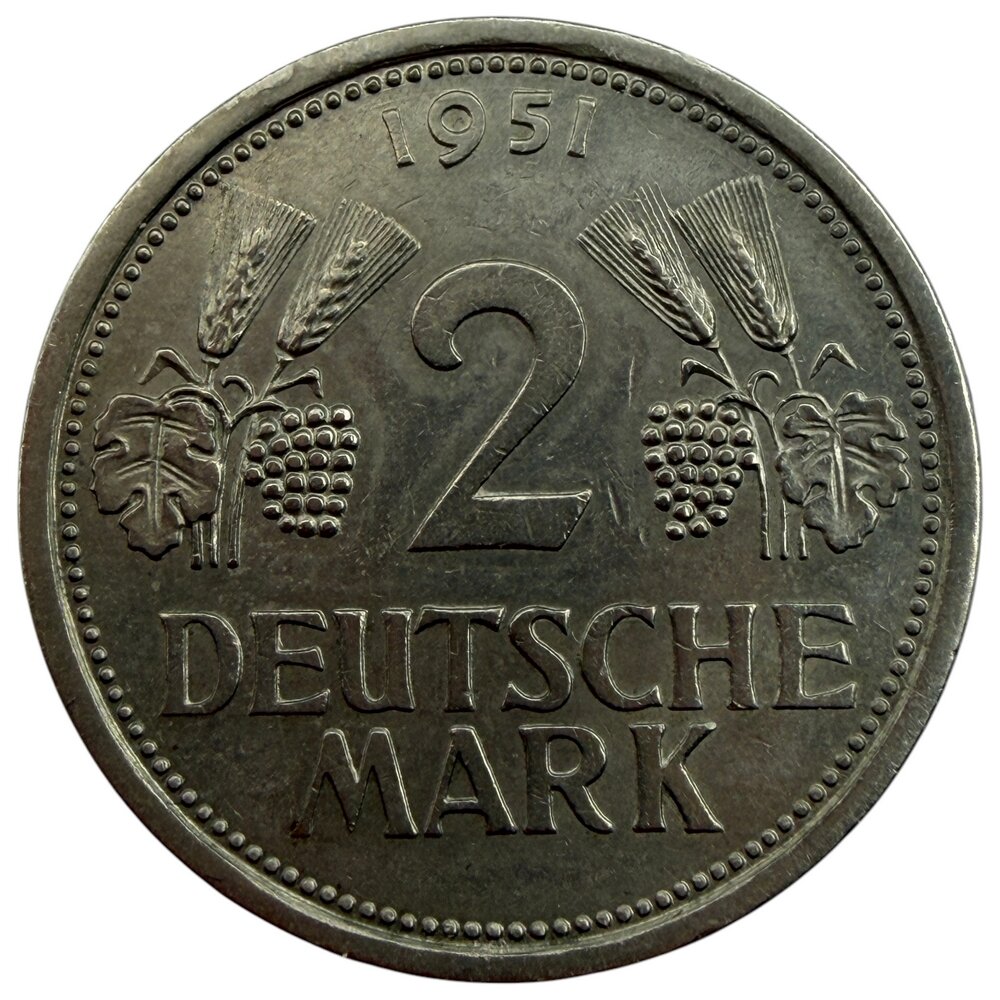 ФРГ (Германия) 2 марки 1951 г. (J)