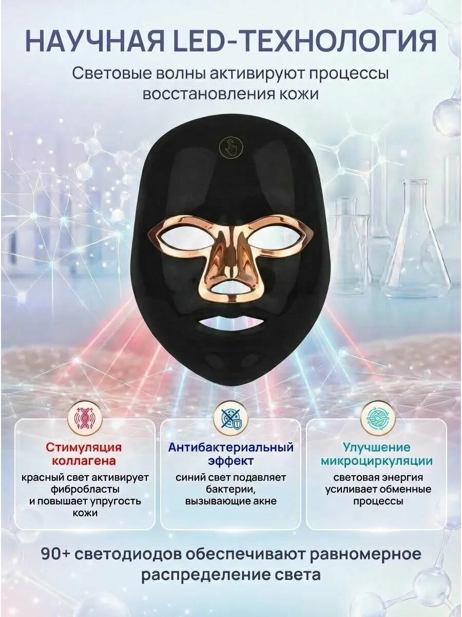 LED маска для лица светодиодная
