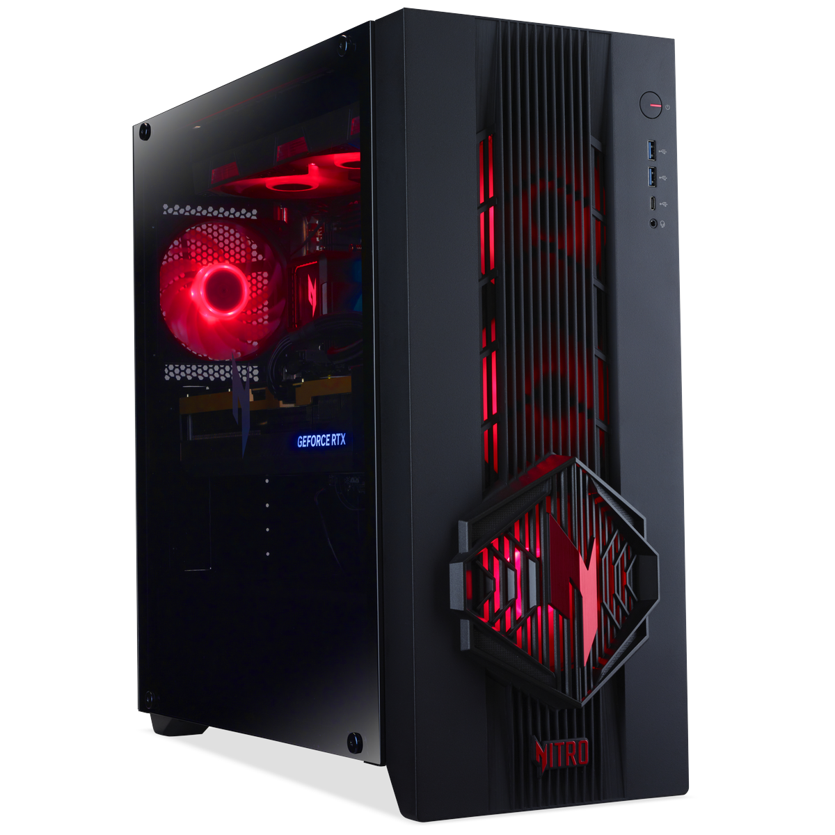 Настольный ПК Acer Nitro 70 N70X3D-100 AMD Ryzen 7 9800X3D/32Gb/SSD1Tb/RTX5080 16Gb/PSU 1200W/NoOS/Black (DG. E5ACD.008)