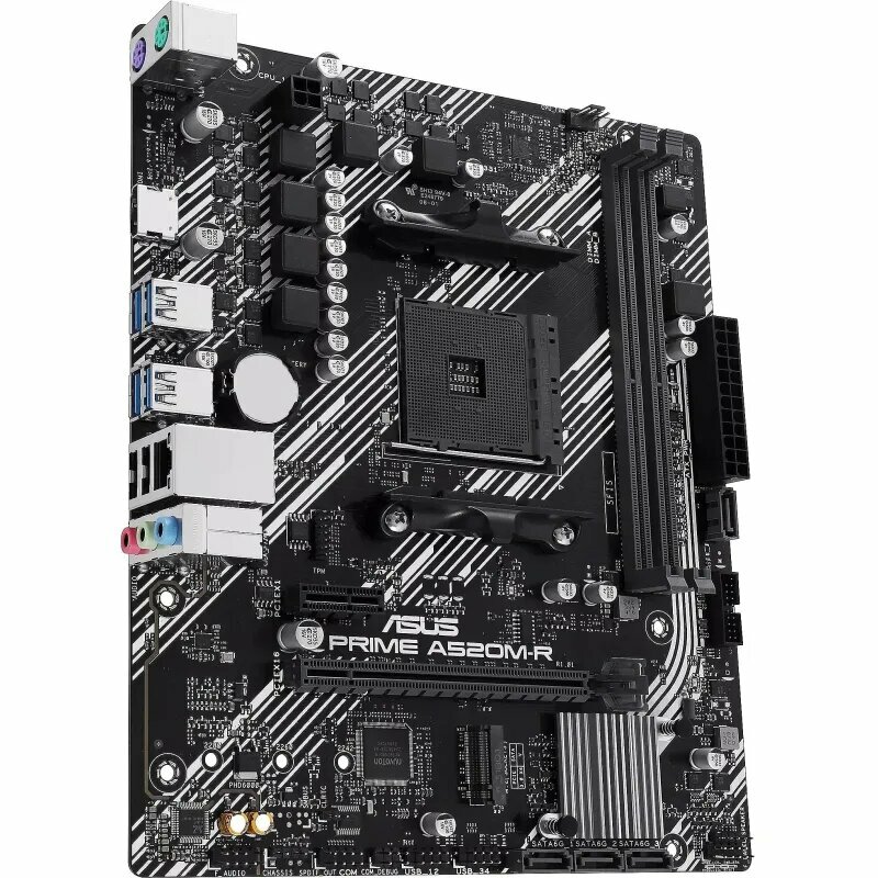 Материнская плата ASUS PRIME A520M-R, AM4, A520, 2xDDR4, mATX, 2267003
