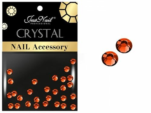 JessNail Стразы стекло ss6 томатно-красный, 30 шт. (73722)