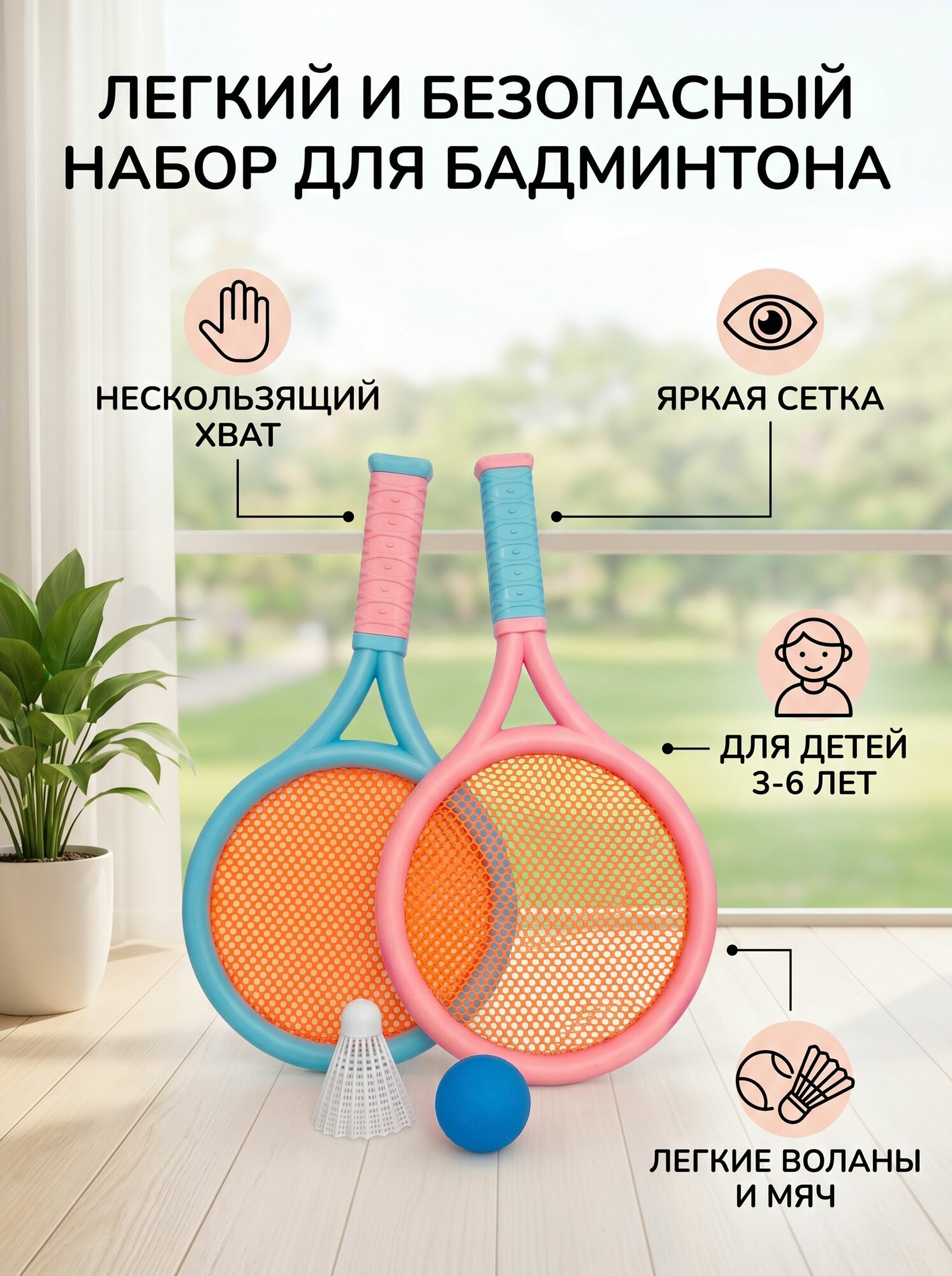 Ракетка для бадминтона — фото 1