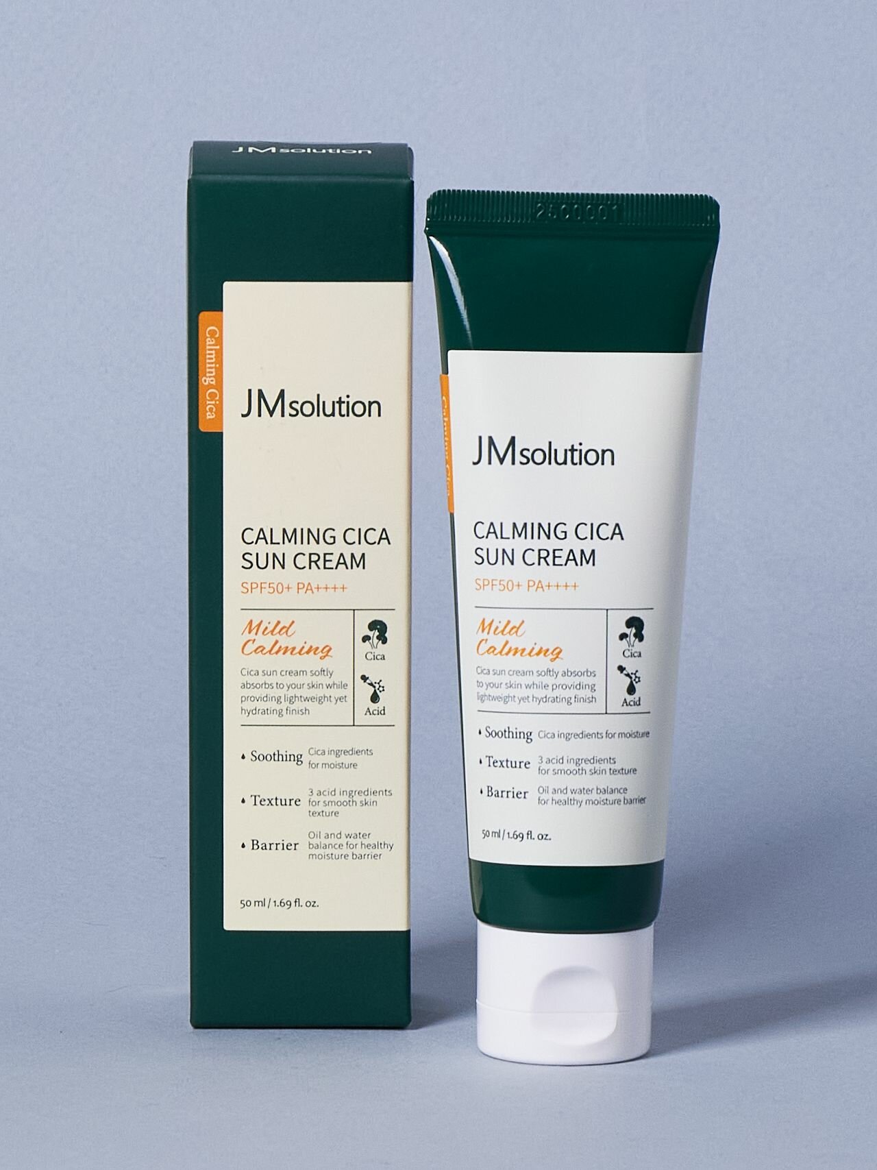 JMsolution Успокаивающий солнцезащитный крем для лица с центеллой 50 мл Calming Cica Sun Cream SPF50+/PA++++