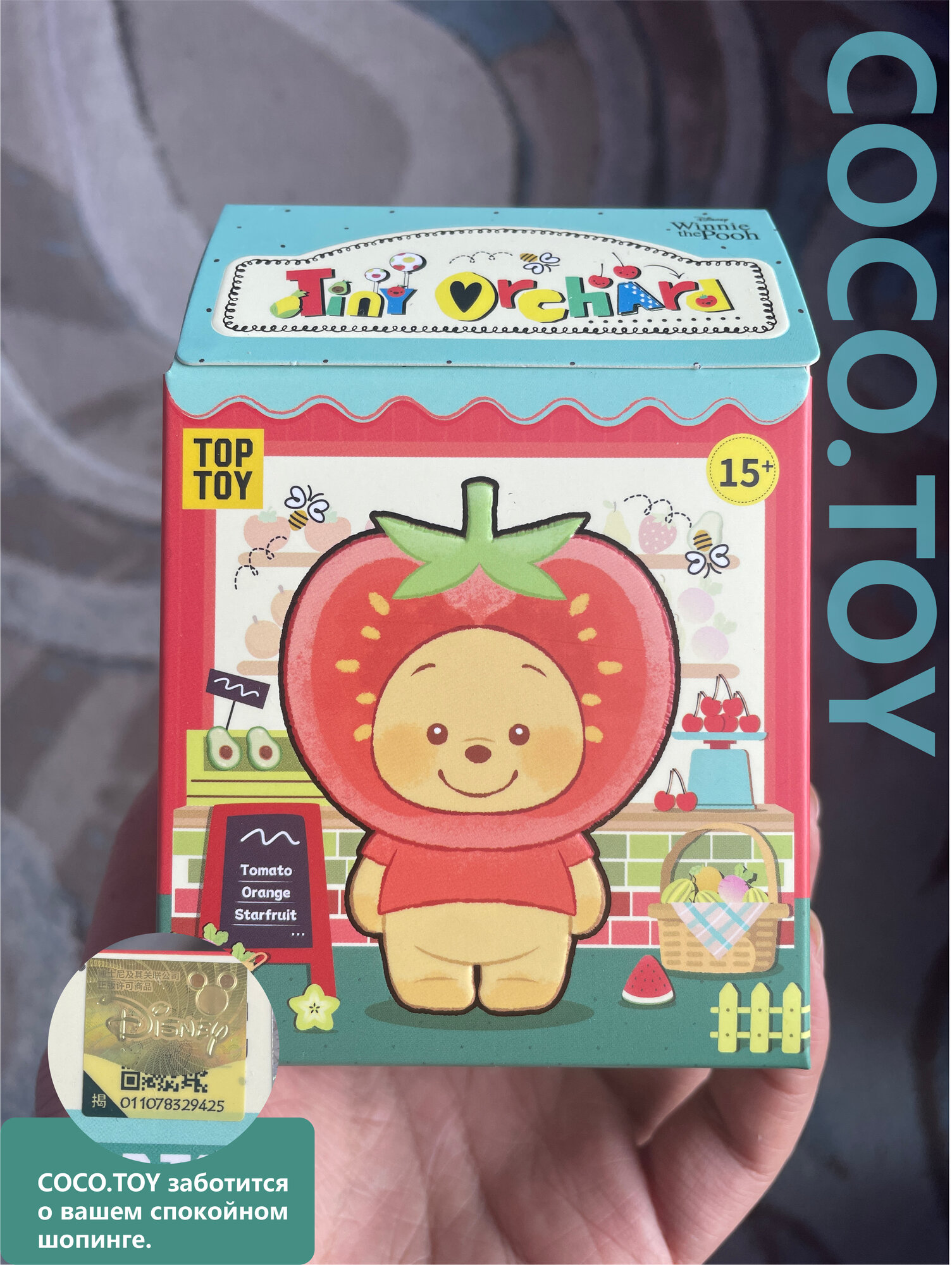 Disney винни пух игрушка Top Toy Winnie Tiny Orchard Blind box Стекающаяся кукла сюрприз случайный вид 1 шт COCO.TOY