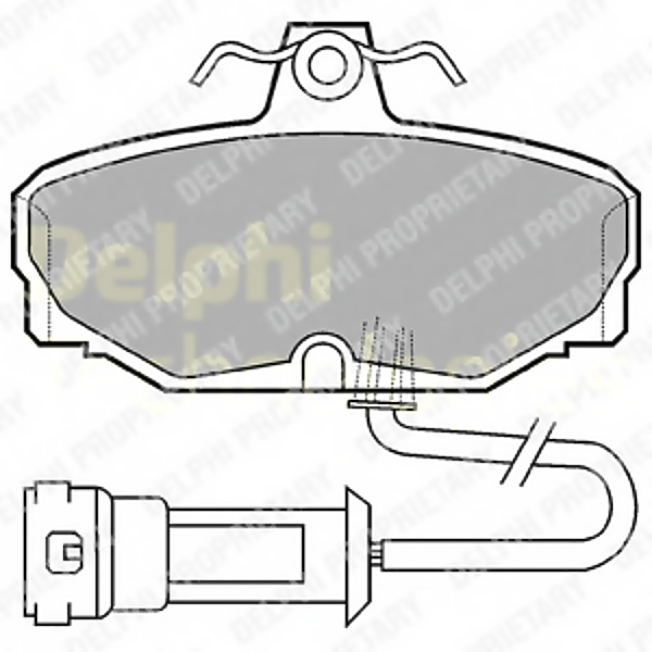 DELPHI LP557 (1111283 / 1638880 / 1648236) колодки тормозные дисковые escort, granada, scorpio, Sierra (Сиера), Sierra (Сиера)