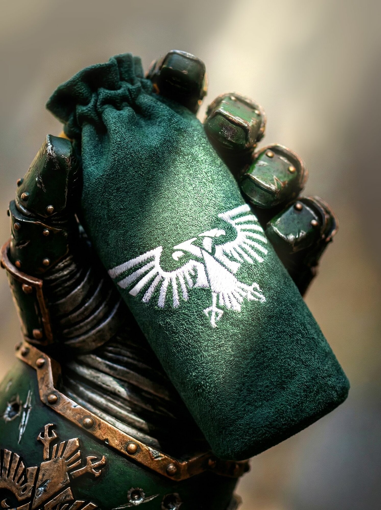 Мешочек для дайсов "Империум" с вышивкой, ДнД, для кубиков, рун, warhammer, вархаммер