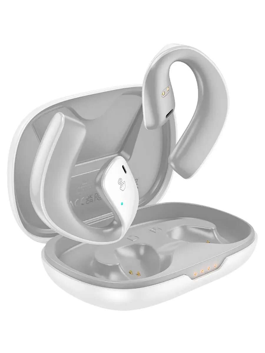 Наушники Bluetooth Hoco EQ4, в кейсе для зарядки, сенсорные, цвет белый / беспроводные
