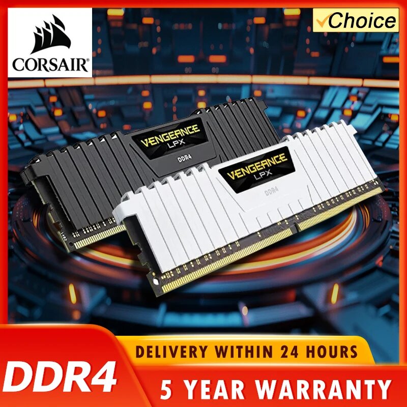 Оперативная память настольного компьютера CORSAIR DDR4 Vengeance 16GB 8GB 3200MHz 3600MHz Dimm Memoria Rams PC4 для игр, поддерживающая материнские платы