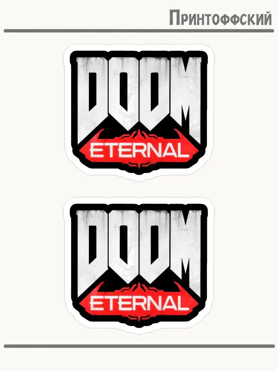 2-е (Две) Термонаклейки doom eternal дум