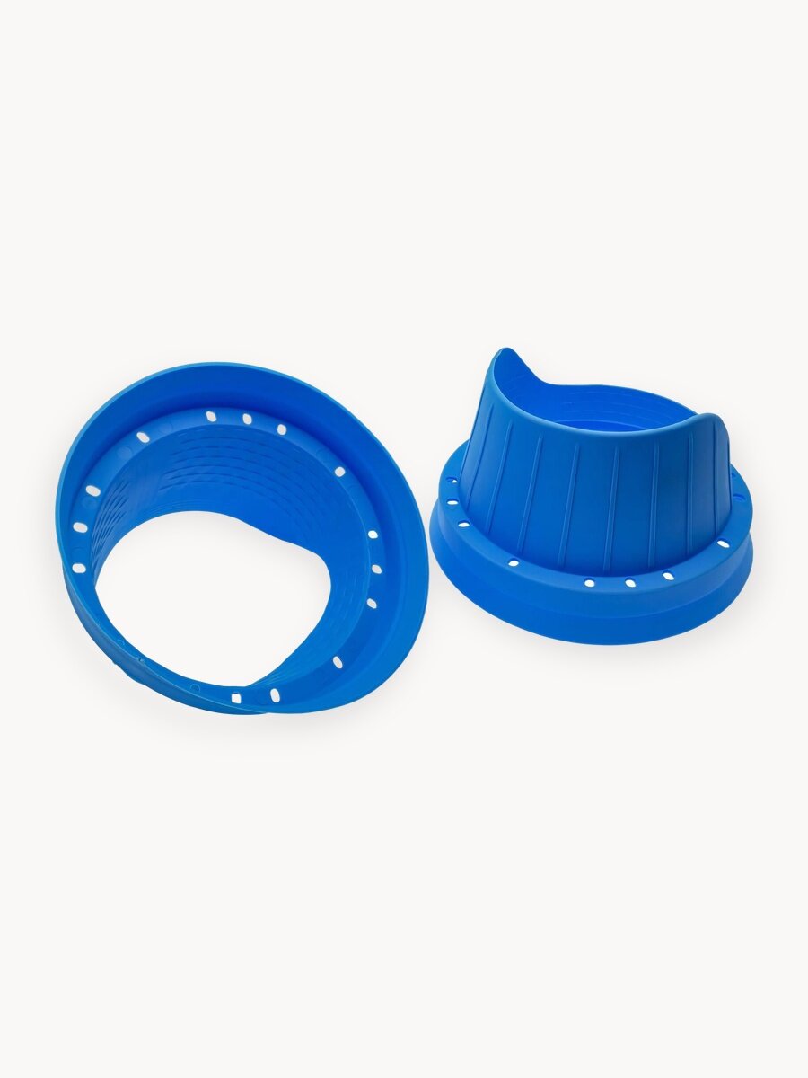 Водозащитные козырьки для динамиков универсальные 6,5" 16см без подиумов Тип 2 / силикон синий