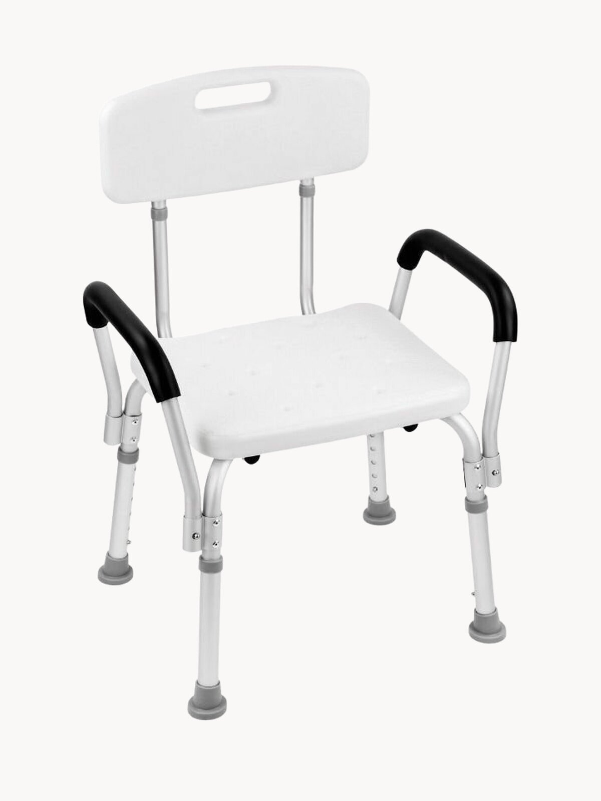 Стул со спинкой и подлокотниками для ванны и душа для пожилых, ослабленных людей и лиц с ограниченными возможностями