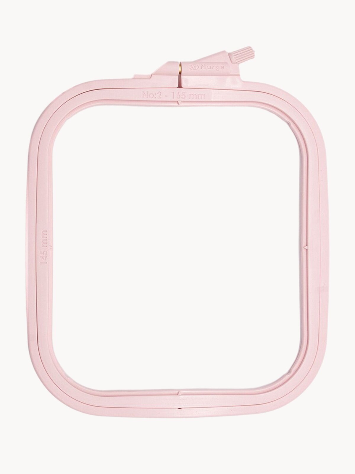 170-13 Пяльцы-рамка квадрат пластиковые Nurge 220*195мм. ( Розовые)