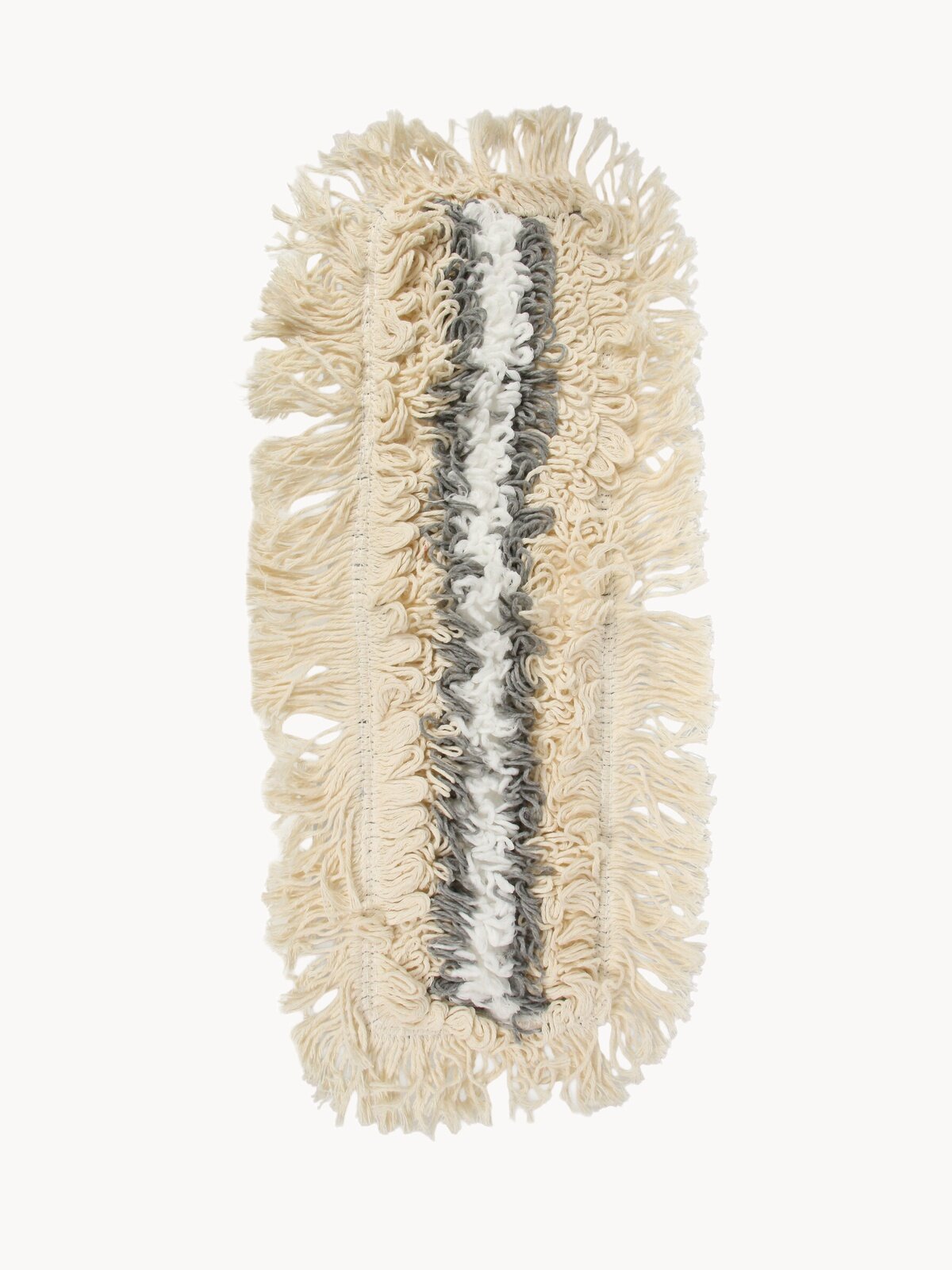 Сменный блок для швабры хлопок, 44х13 см, плоский, прямоугольный, серо-белый