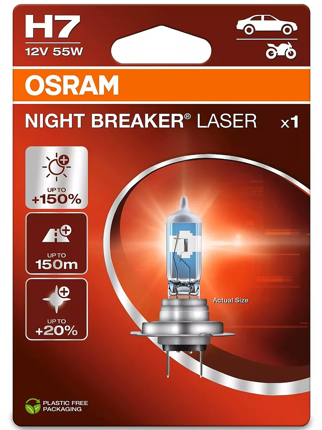 Лампа Osram Night Breaker Laser H7 12V 55W PX26d 64210NL-01B
