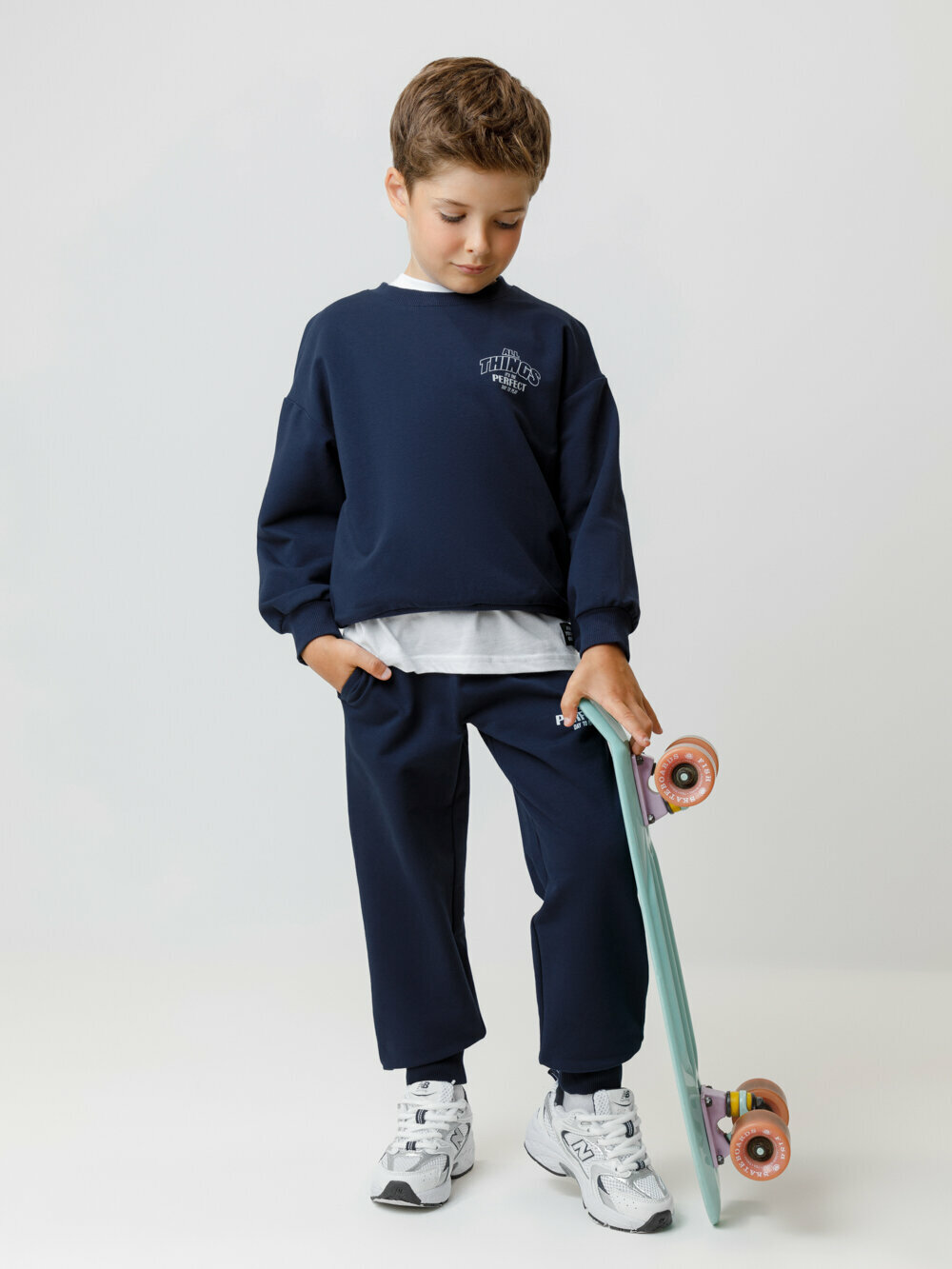 Брюки спортивные МП 400880/темно-синий 3920