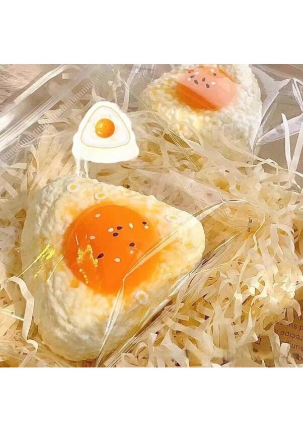 Яичный желток, рисовый шарик, креативная, милая, силиконовая, забавная игрушка для снятия стресса, 1 шт.