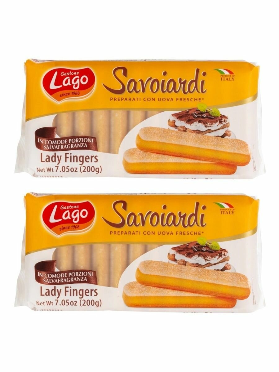 Печенье Gastone Lago Савоярди Elledi, Италия, 200 г х 2шт