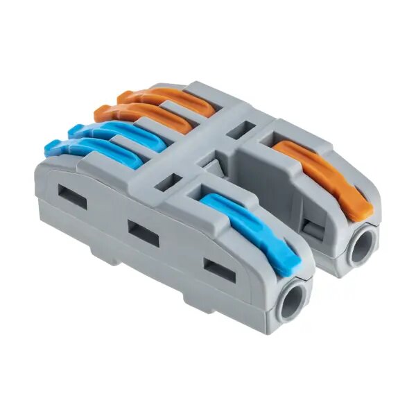 Клеммы разветвительные рычажковые Duwi СМК-524 PRO 2x4-проводные 4мм² серые 4шт 26660 4