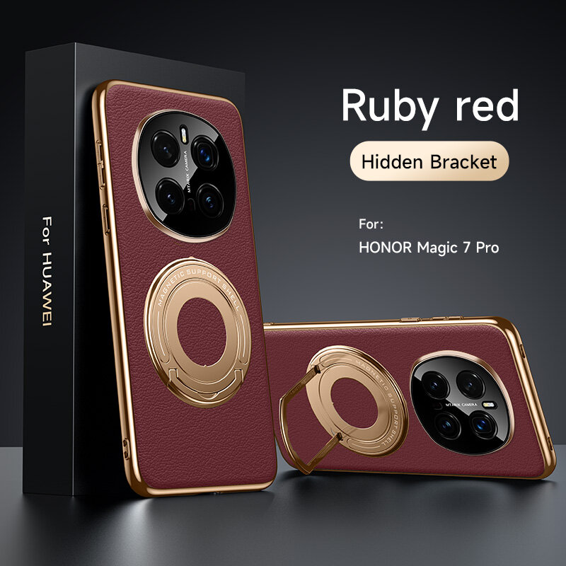 Чехол для Honor Magic 7 Pro / Хонор Меджик 7 Про с поддержкой зарядки Magsafe, soft touch,360° Полная защита, чехол-кардиомонитор, искусственная кожа, поликарбонат (PC), MagSafe, защита камеры