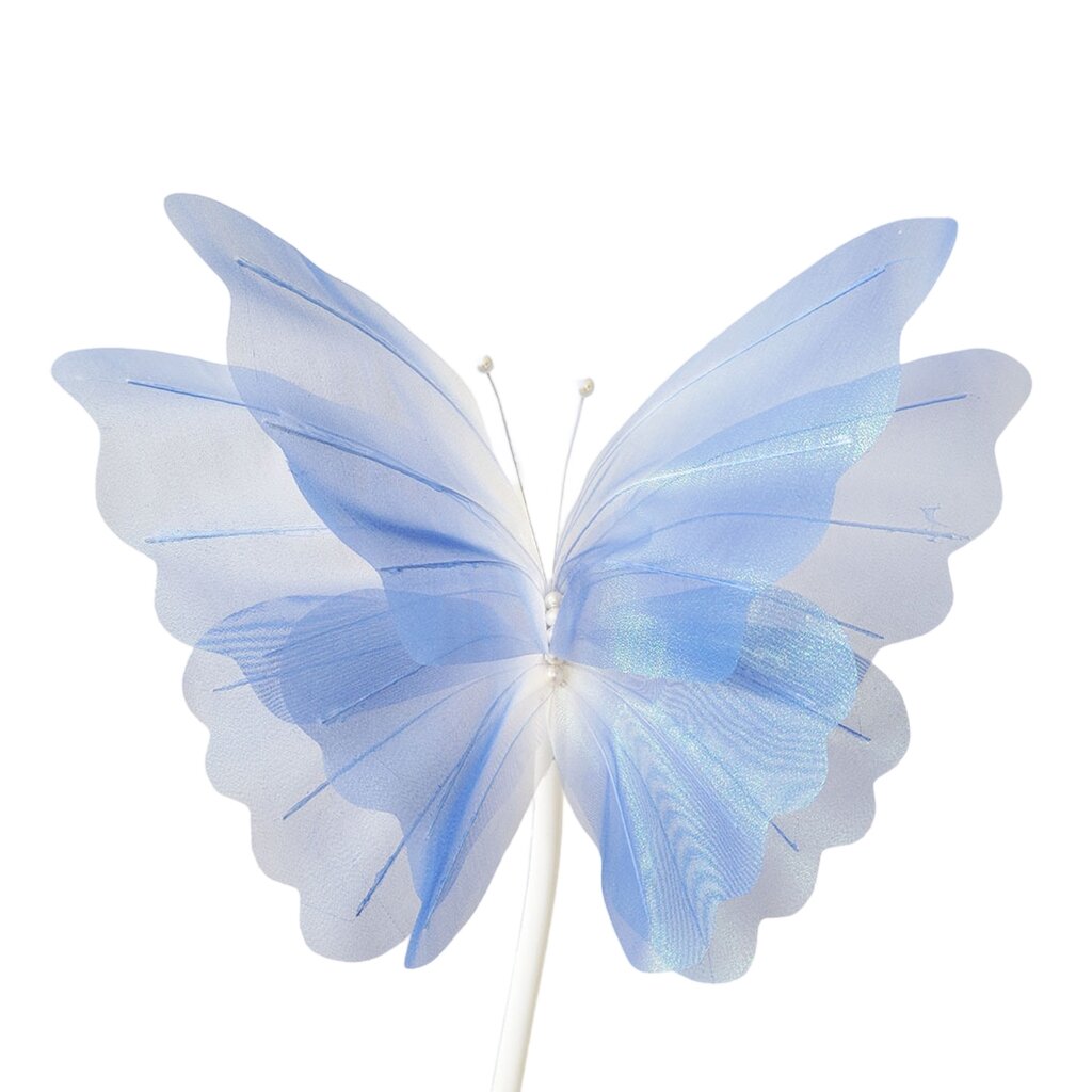 Имитация градиентного цвета ручной работы цветок трехмерная бабочка пряжа для украшения реквизита-Градиентная синяя бабочка