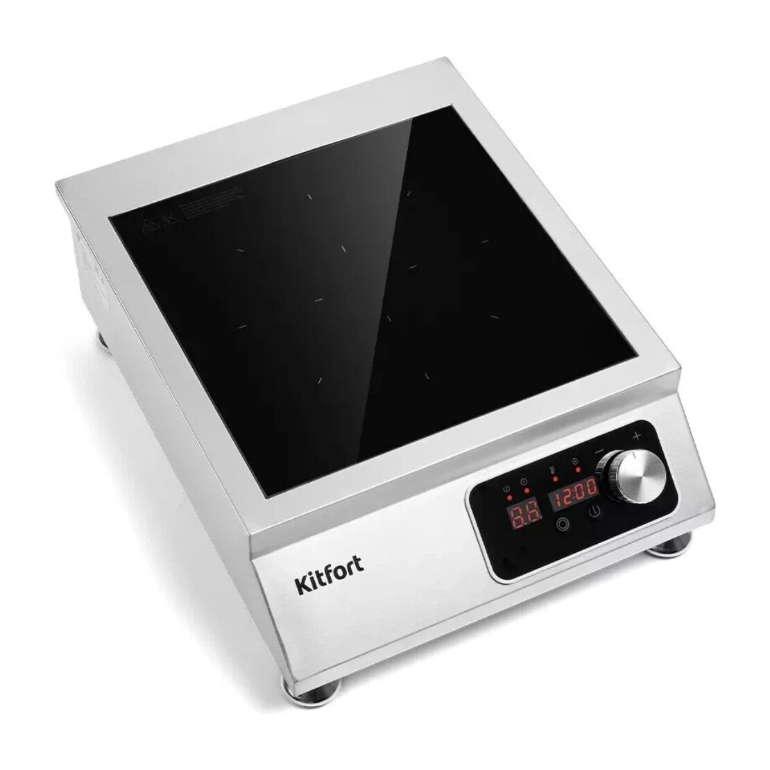 Плита индукционная Kitfort КТ-143, 3500 Вт, стеклокерамика, серебристый/черный