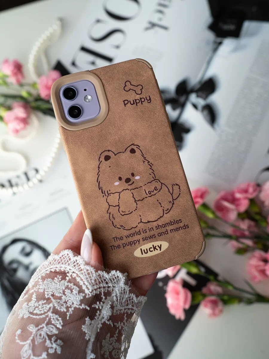 Чехол О'Кейси для iPhone 11, с принтом, защита камеры, коричневый