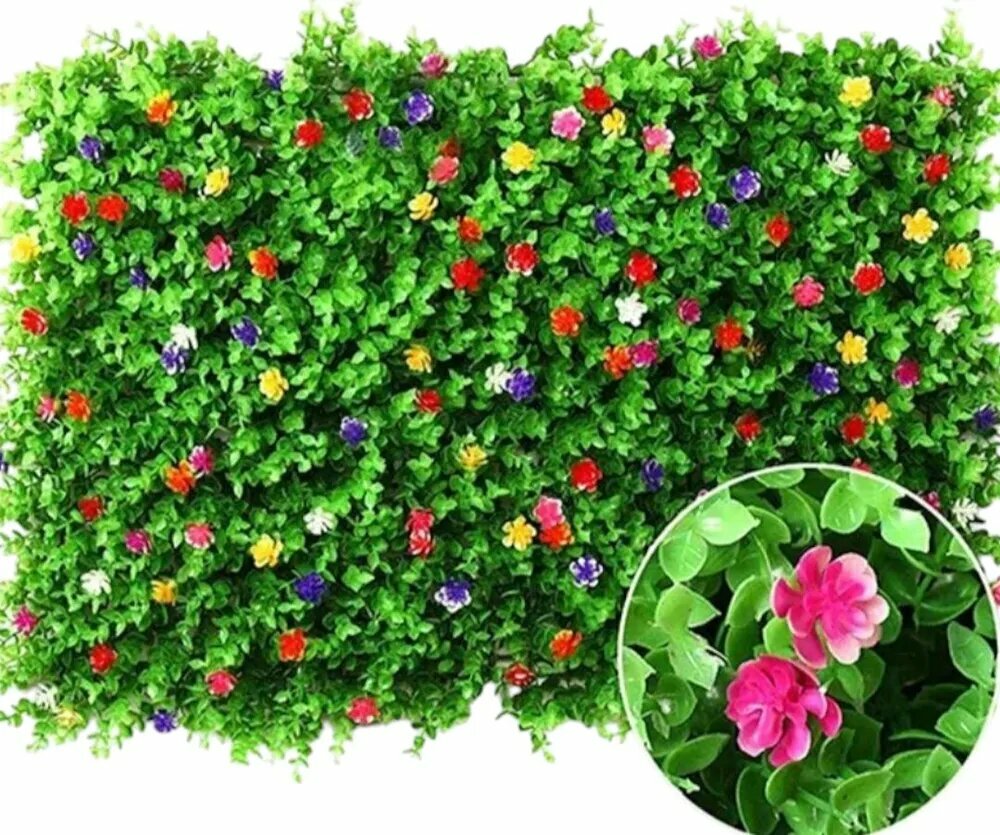 Искусственная трава, 60x40 см, зеленая, для цветников, террариумов, аквариумов