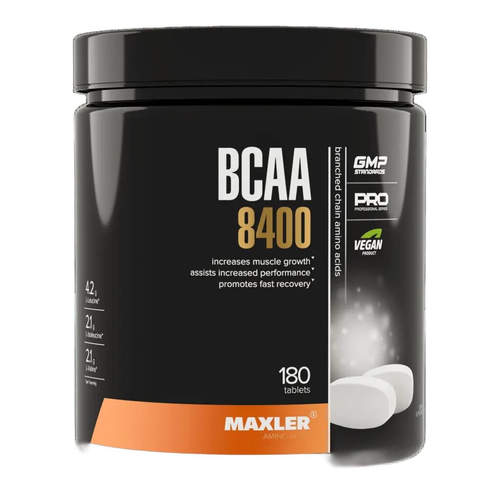Макслер БЦАА 8400 / Maxler BCAA 8400 таблетки по 1,63 г 180 шт