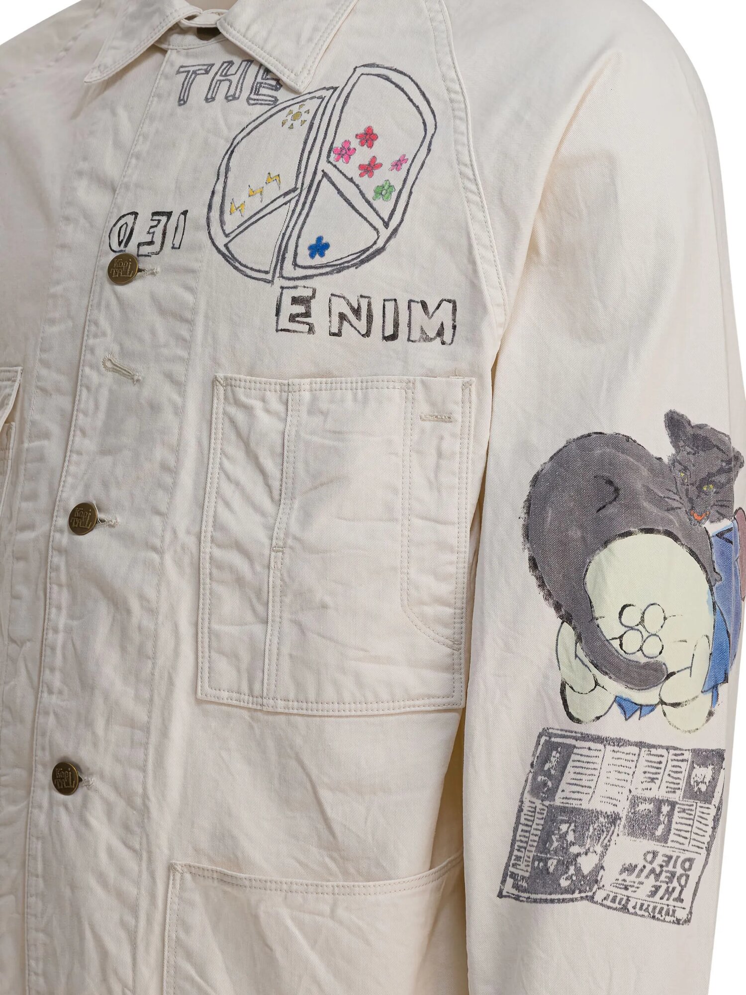Куртка KAPITAL Graphic-print cotton shirt jacket, размер 52, разноцветный — фото 1