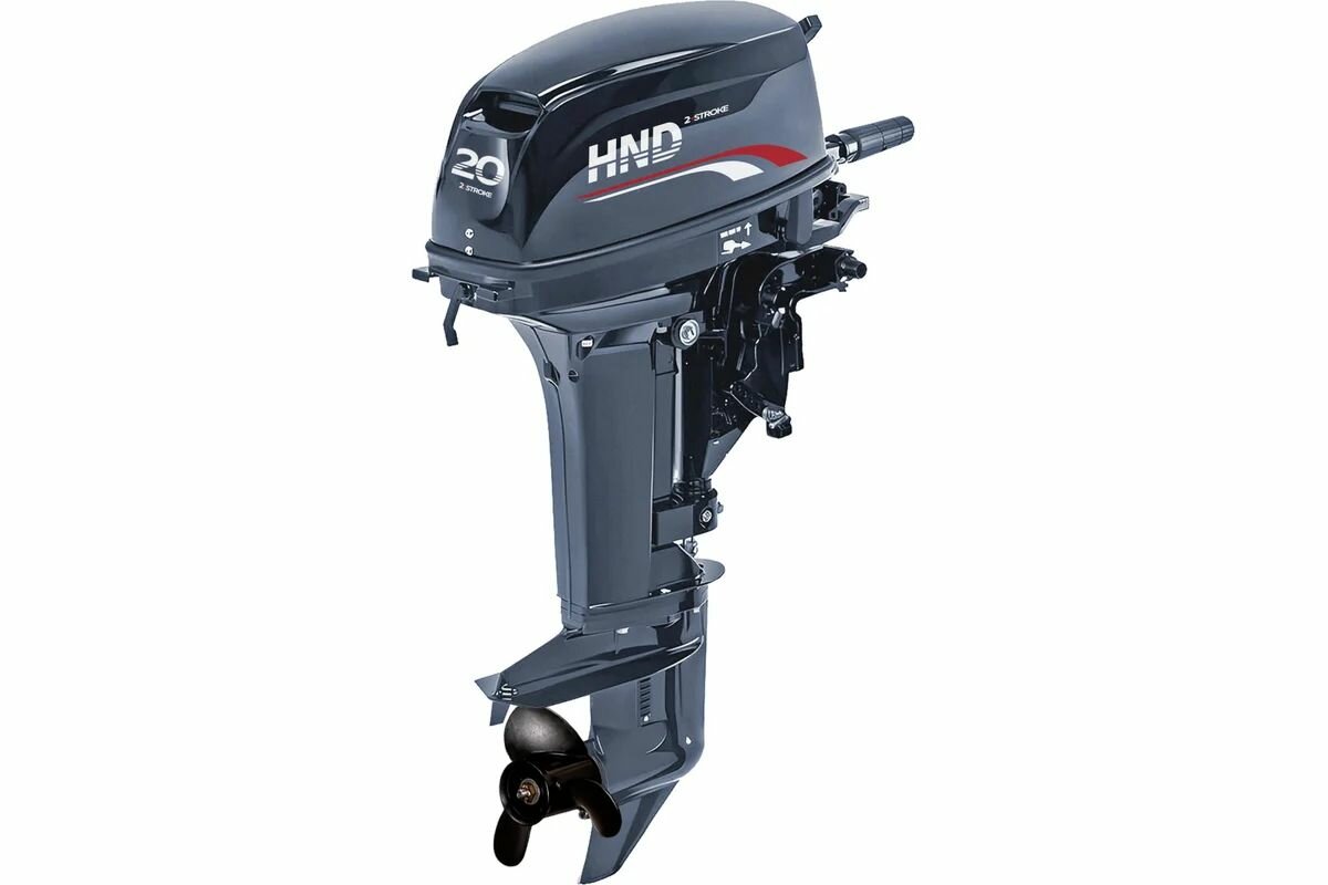 Лодочный мотор HND "OB 20 HS", 20 л. с, румпельное управление, двухтактный, морской сплав