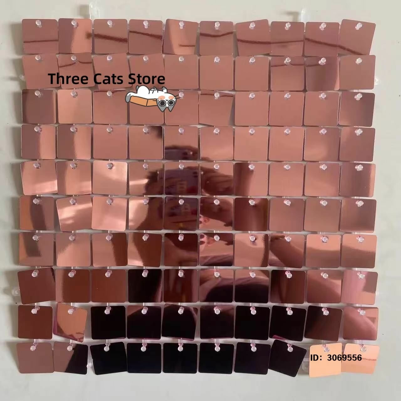 Зеркальная декоративная панель 30 30 см из квадратов