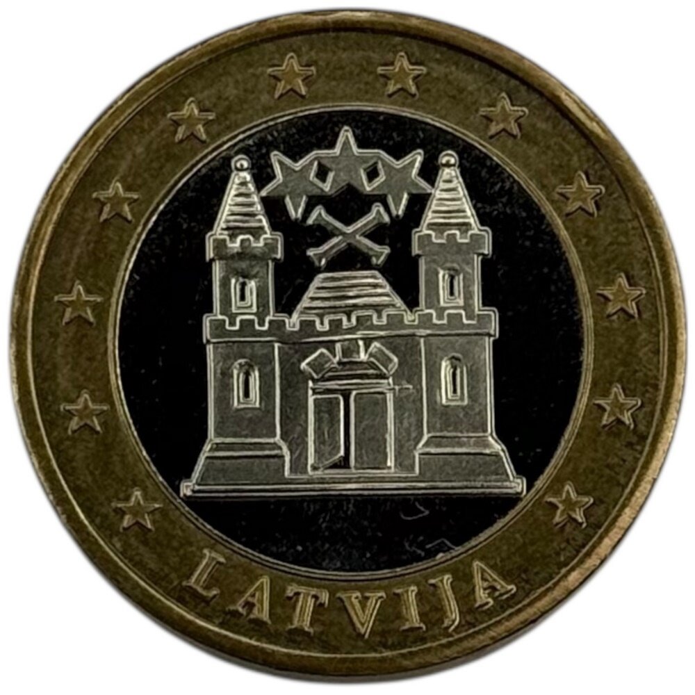 Латвия 1 евро 2006 г. Specimen (Проба)