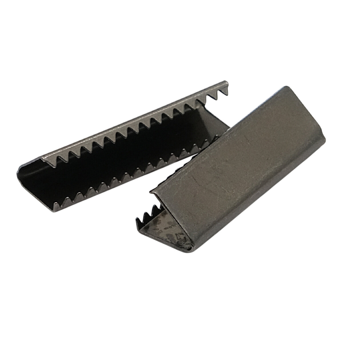 Зажим для ремня, концевик 7*25 мм, металл (цвет черный никель), 50 шт