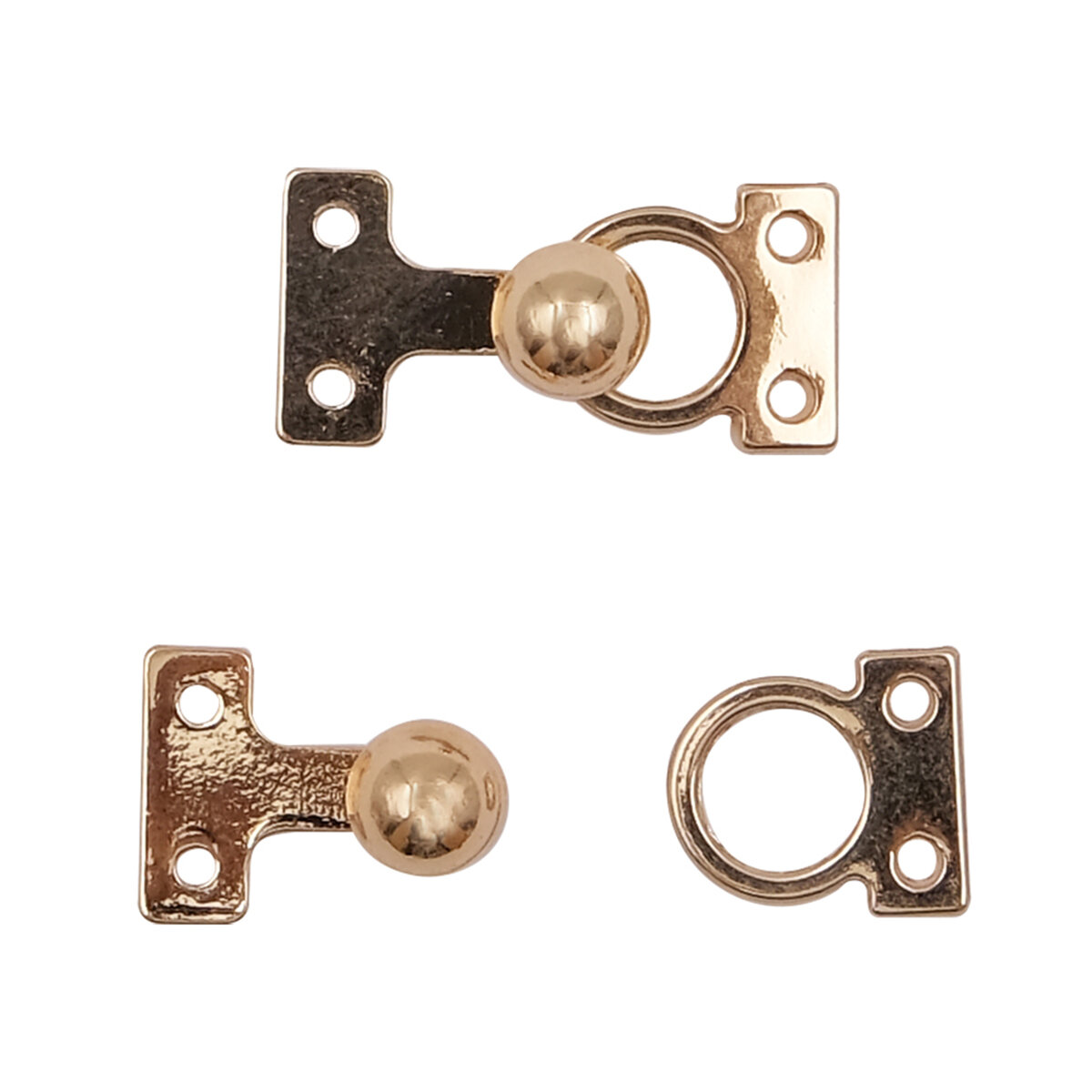 Крючки для одежды пришивные Айрис, 10*21 мм, металл (золото), 10 шт