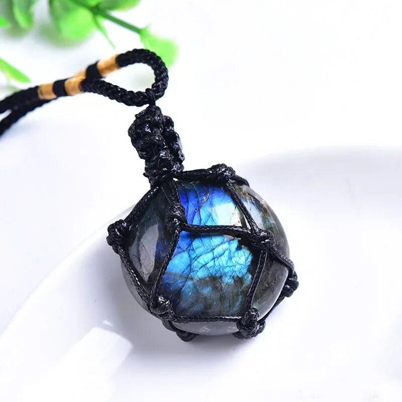 Лабрадорит, лунный камень, подвеска