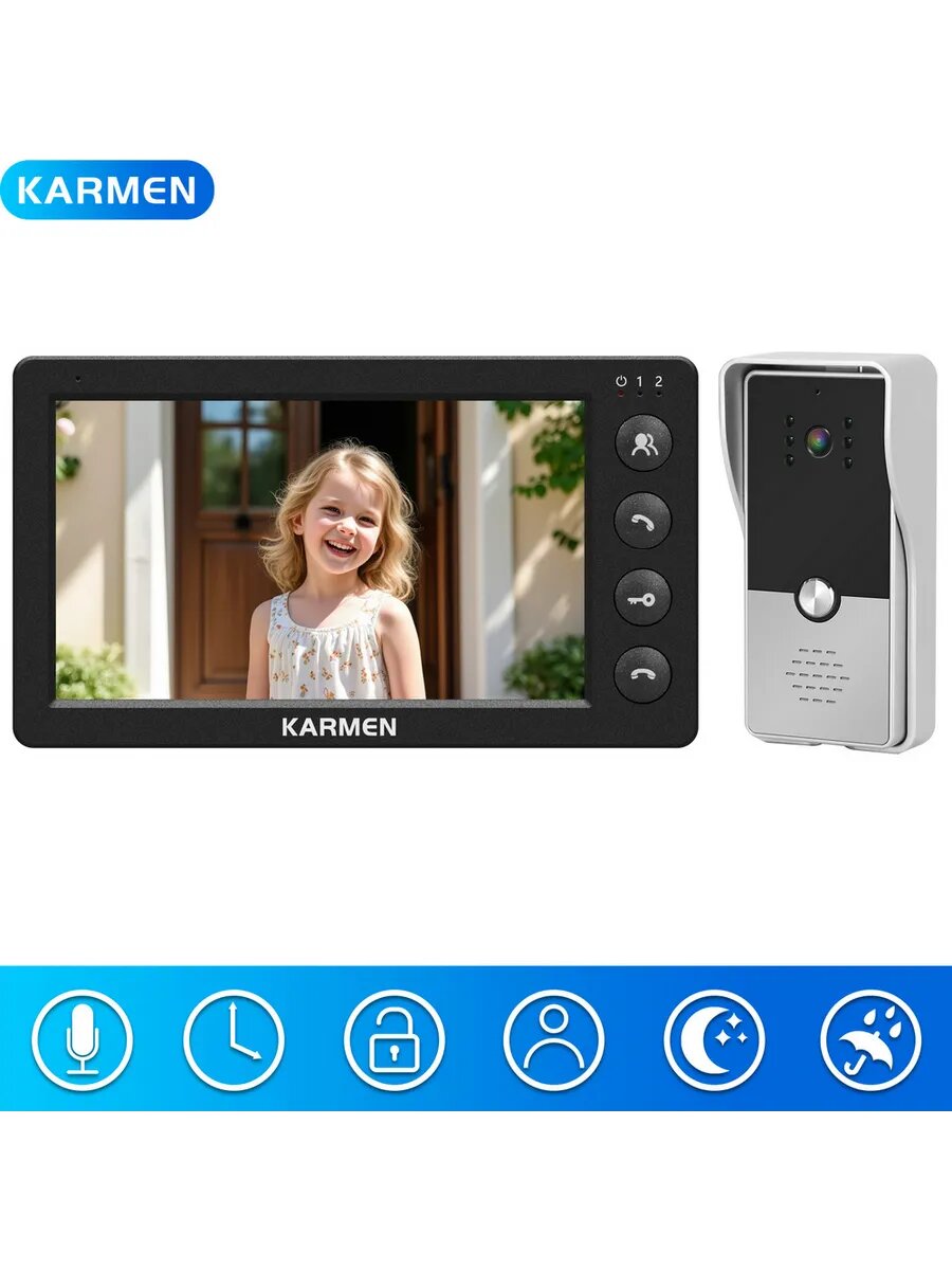 7-дюймовый домофон для дома