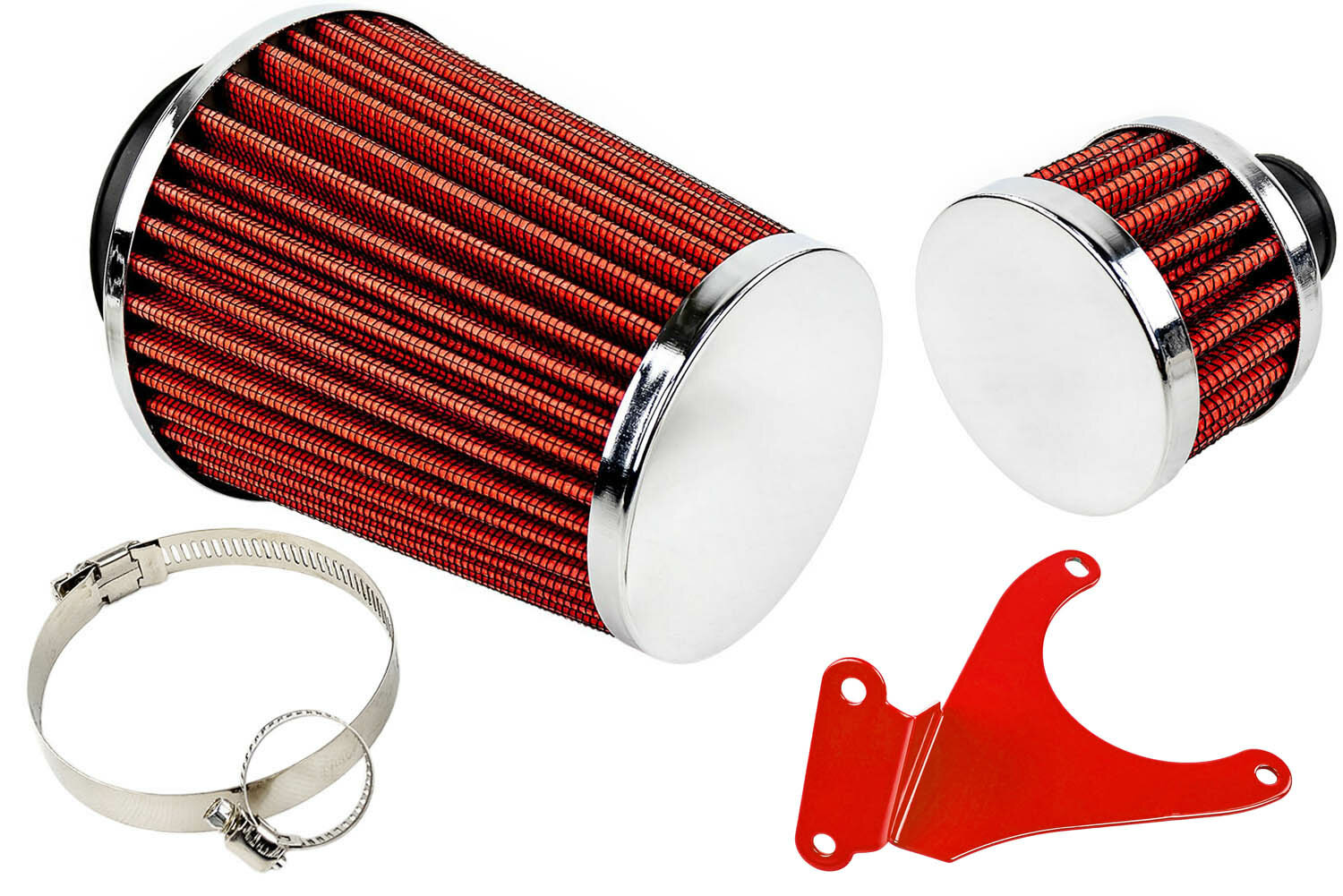 Закрытые красные фильтры нулев. воздуш, картерный с кронш. на 16кл ВАЗ 2110-13, 2114 Супер-Авто, Гранта, Калина, Приора