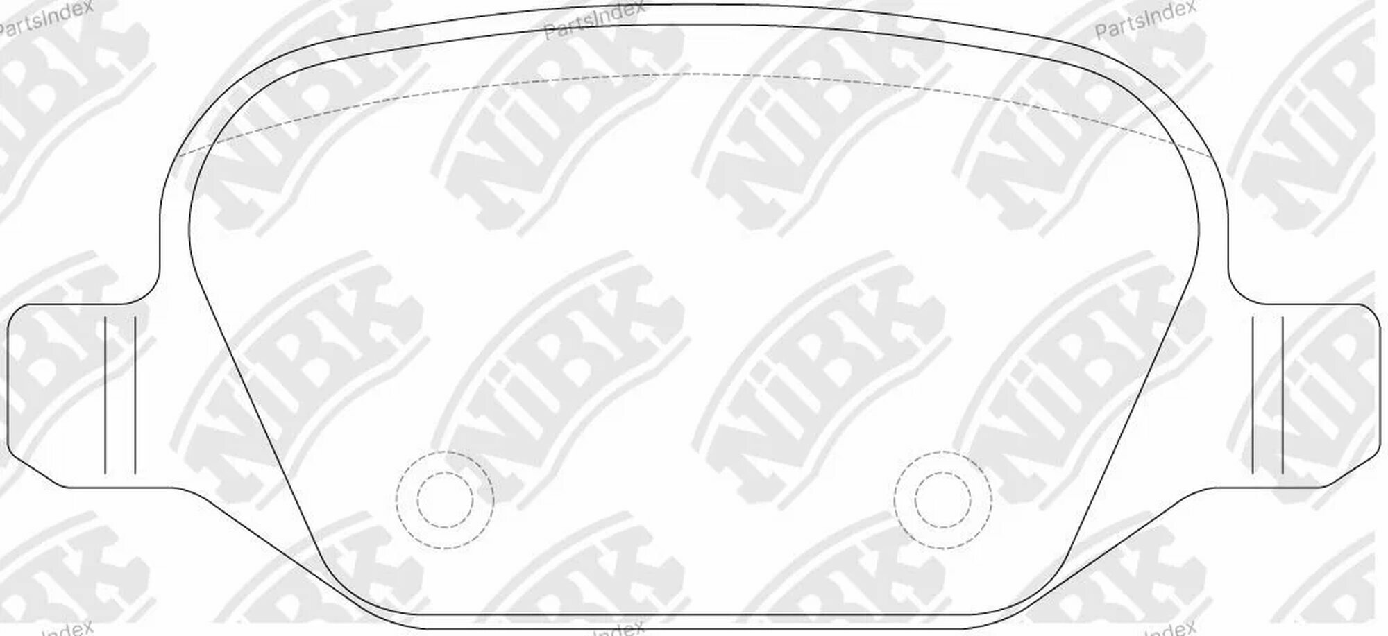 Тормозные колодки NiBK PN0197, для легковых автомобилей, металл, серые