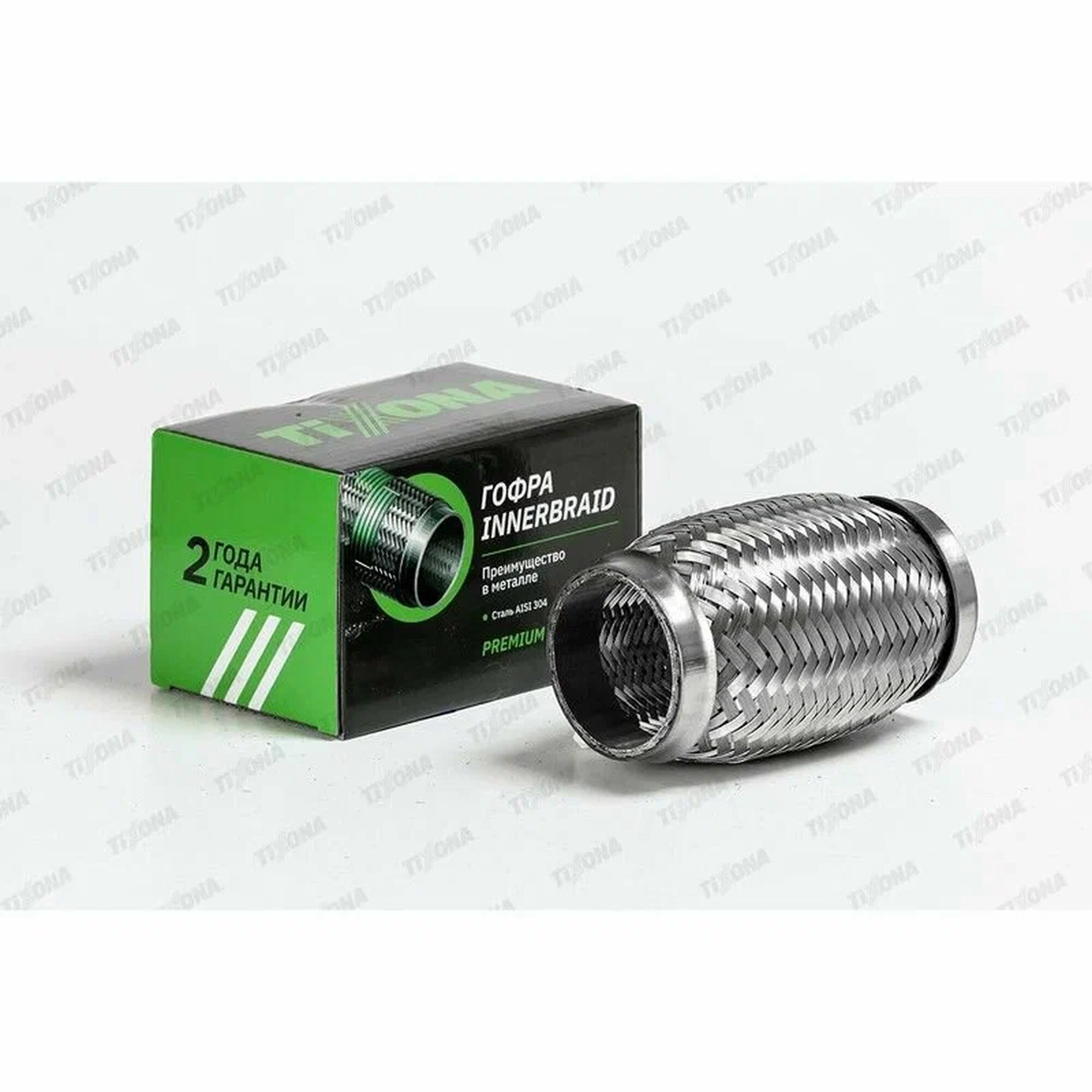 Гофра глушителя Tixona 50120, нержавеющая сталь, 50мм x 120мм