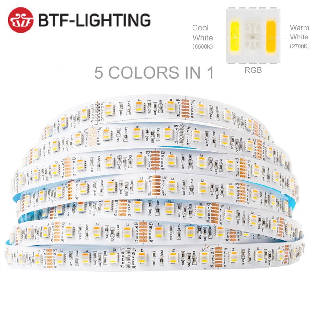 Светодиодная лента BTF-LIGHTING 5м RGBWW RGBCW 60LED/м