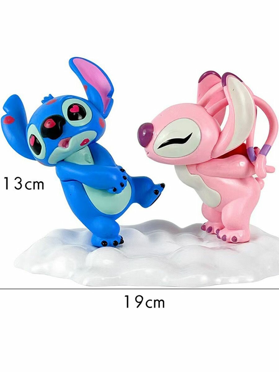 Набор фигурок Лило стич Ангел фигурки аниме / Lilo Stitch Angel игрушки для детей 2шт