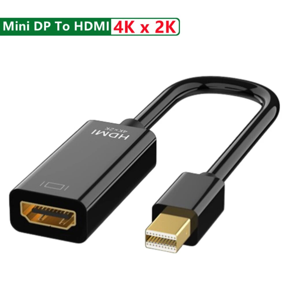 Адаптер Mini DP - HDMI 4K Black