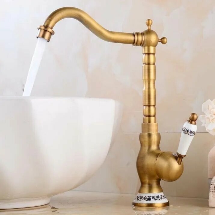 Смеситель для раковины, смеситель для кухни matrix (бронза) ретро, итальянский смеситель для кухни