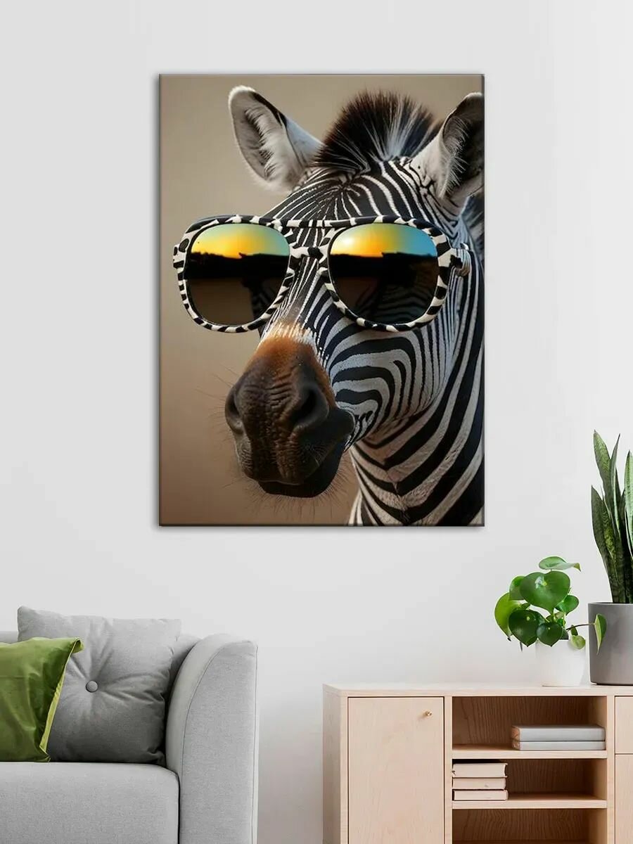 Картина на стену "Зебры", 30х40 см