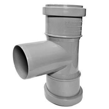 Тройник канализационный 50х50х50 90гр проходной