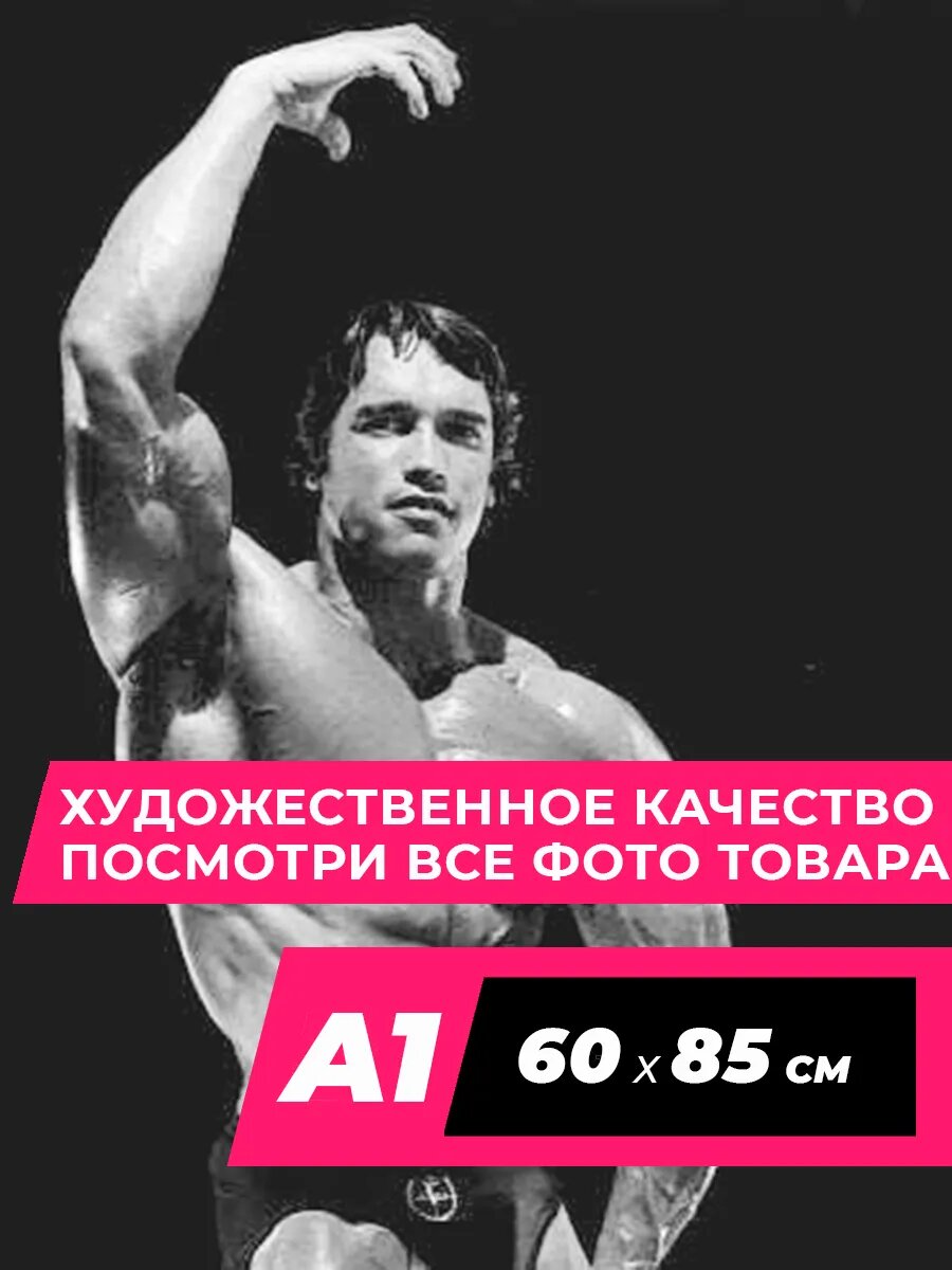 Постер Шварценеггер Арнольд на стену 5 A1, матовая фотобумага премиум качества