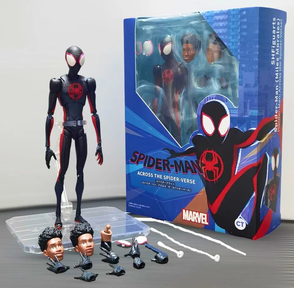 Коллекционная фигурка Miles Morales из мультфильма "Spider-Man: Через вселенные", рождественские подарки