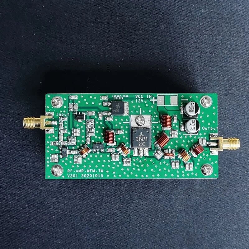 FM-усилитель мощности 7 Вт ВЧ-усилитель мощности 65-110 МГц вход 1 мВт