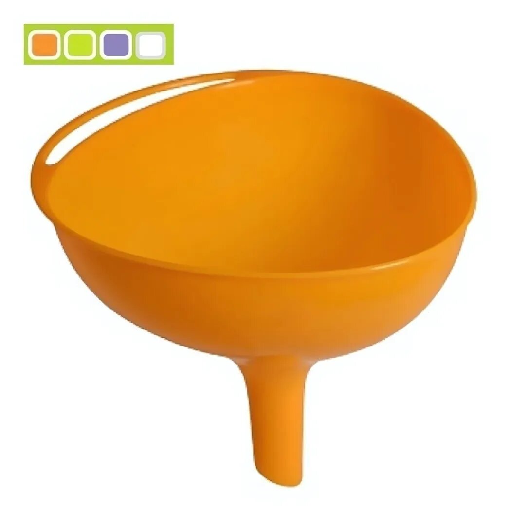 Воронка пластиковая «Ультимо» 7,5см, оранжевая, для удобного переливания жидкостей