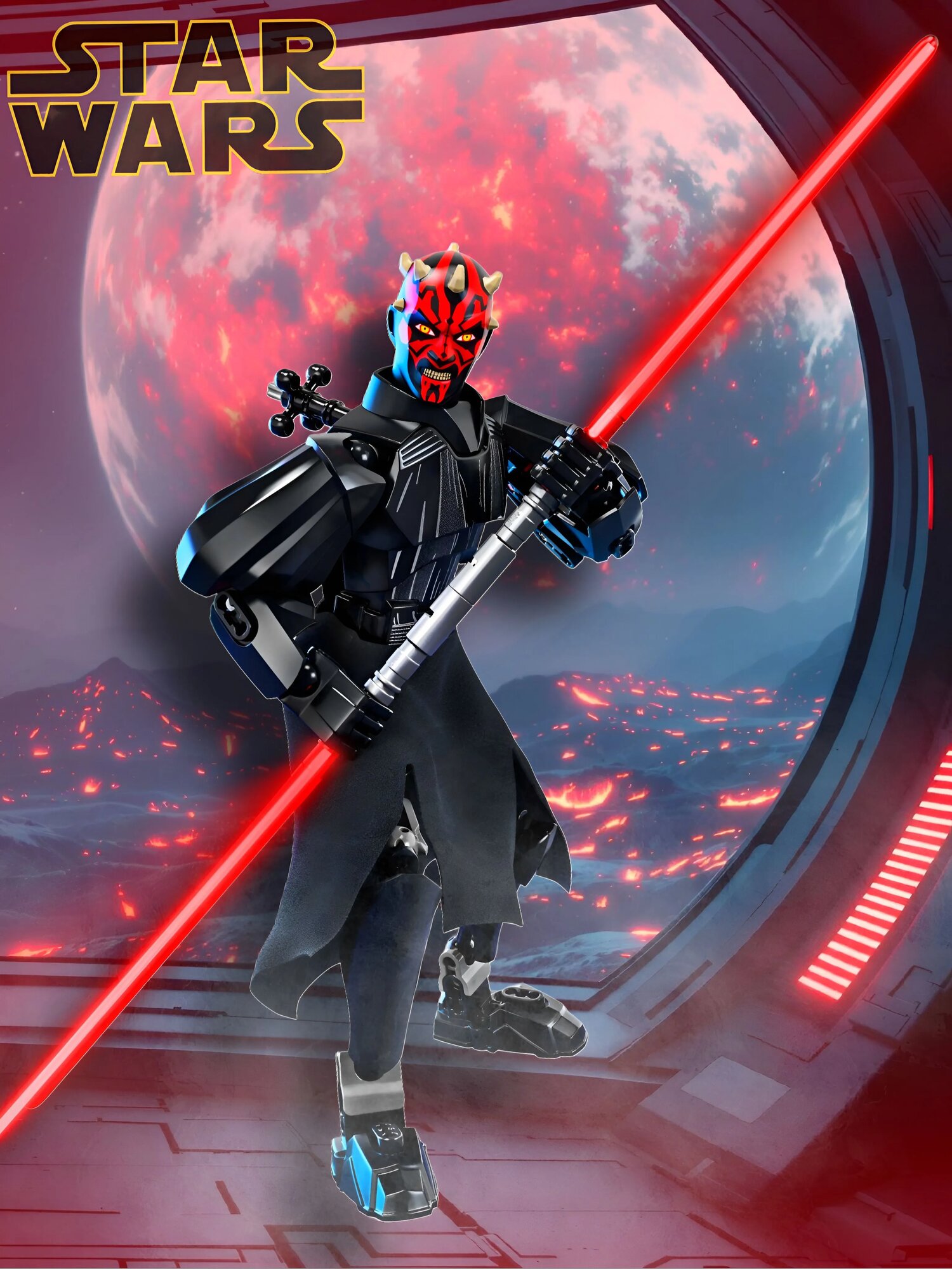 Конструктор Star wars ( Звездные войны)- Дарт Мол, 104+ детали, фигурка-игрушка для детей.